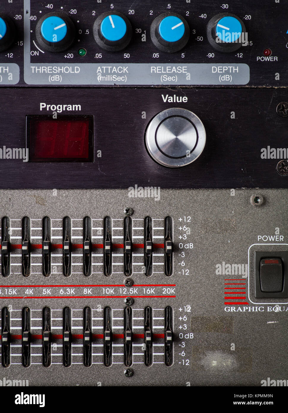 Buttons in sound studio Stock Photo - Alamy