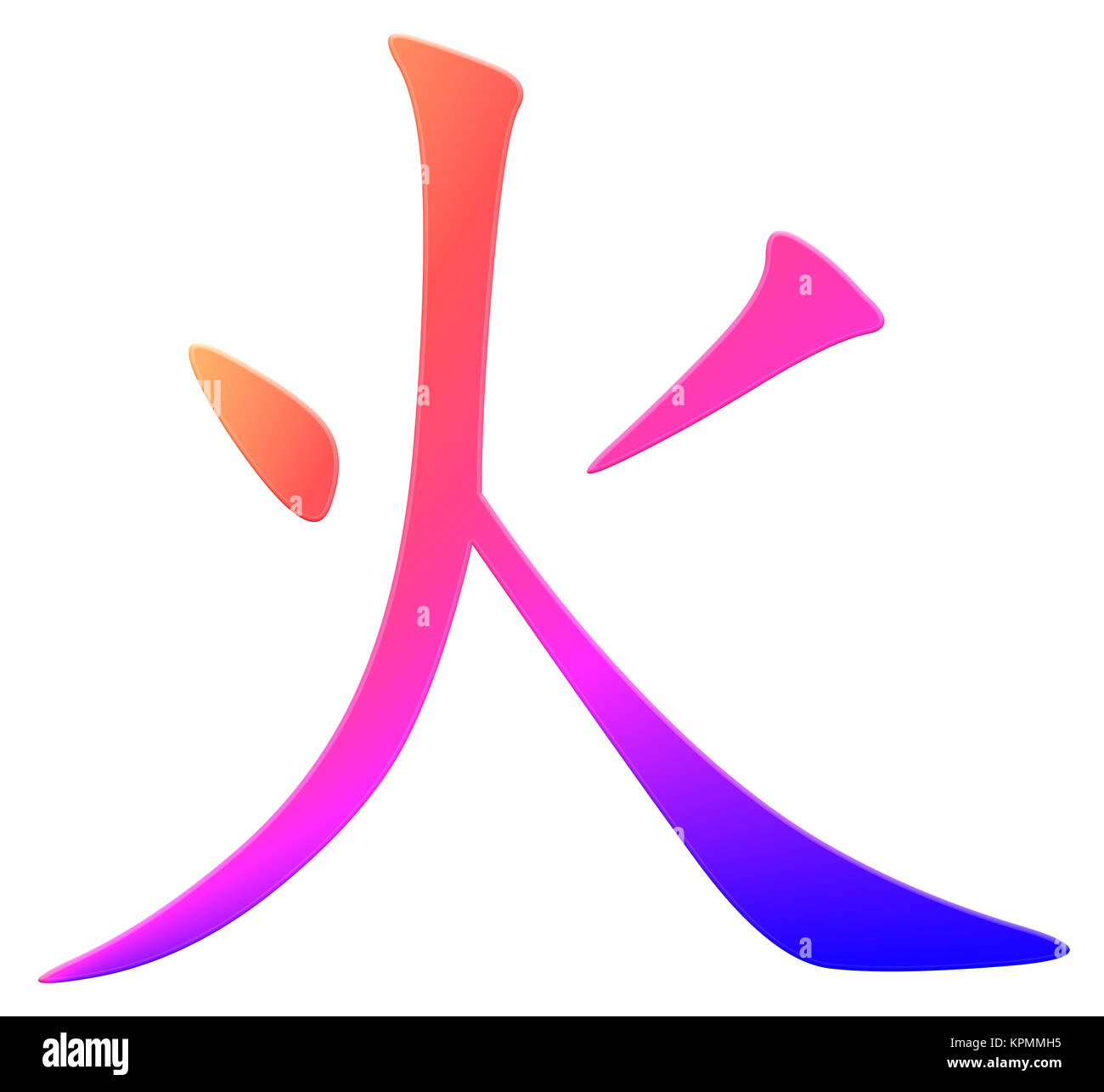 Chinese character for fire Stock Photo - Alamy