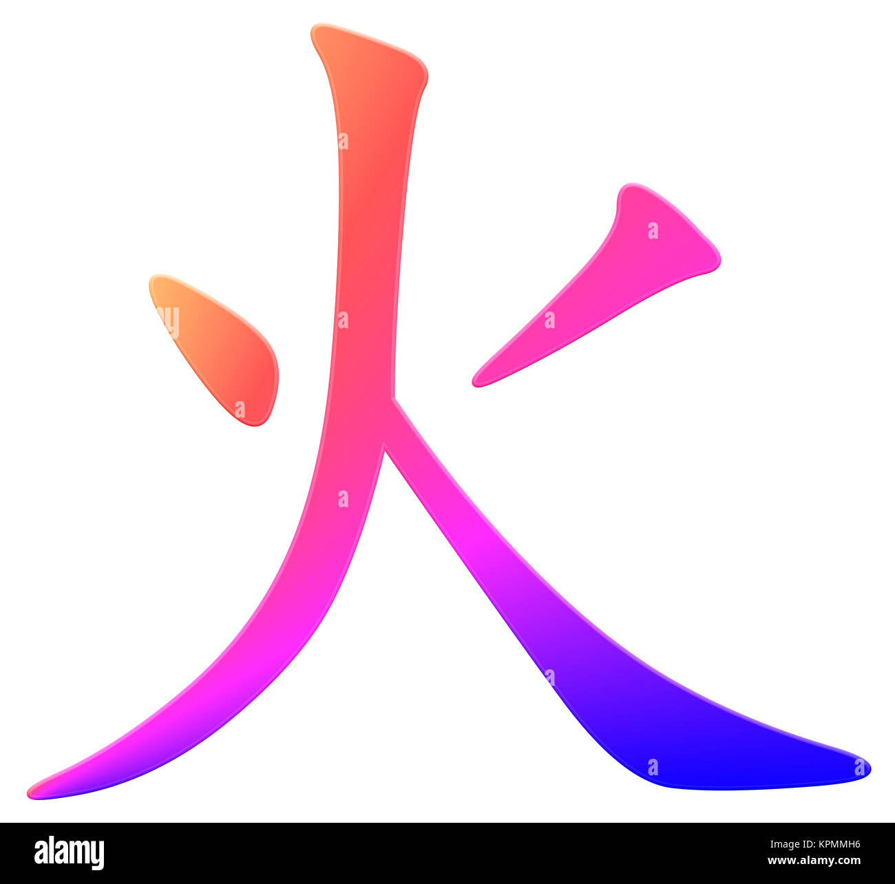 Chinese character for fire Stock Photo - Alamy