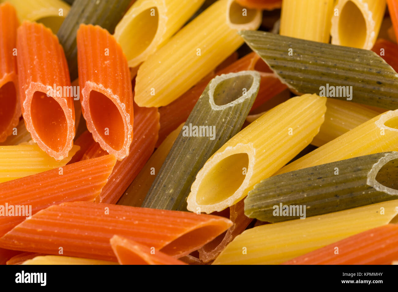 Three colour penne italian pasta hi-res stock photography and images ...