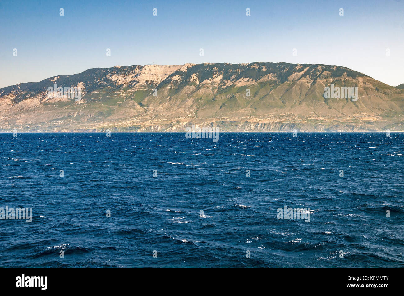 View of Cephalonia Island from the sea, Greece Stock Photo - Alamy
