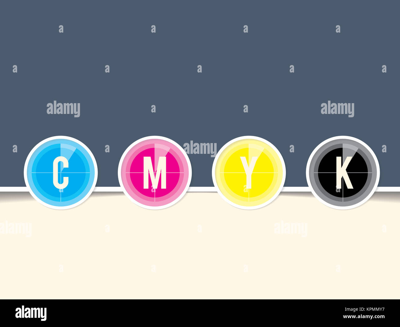 Cmyk background with countdown design Stock Photo - Alamy