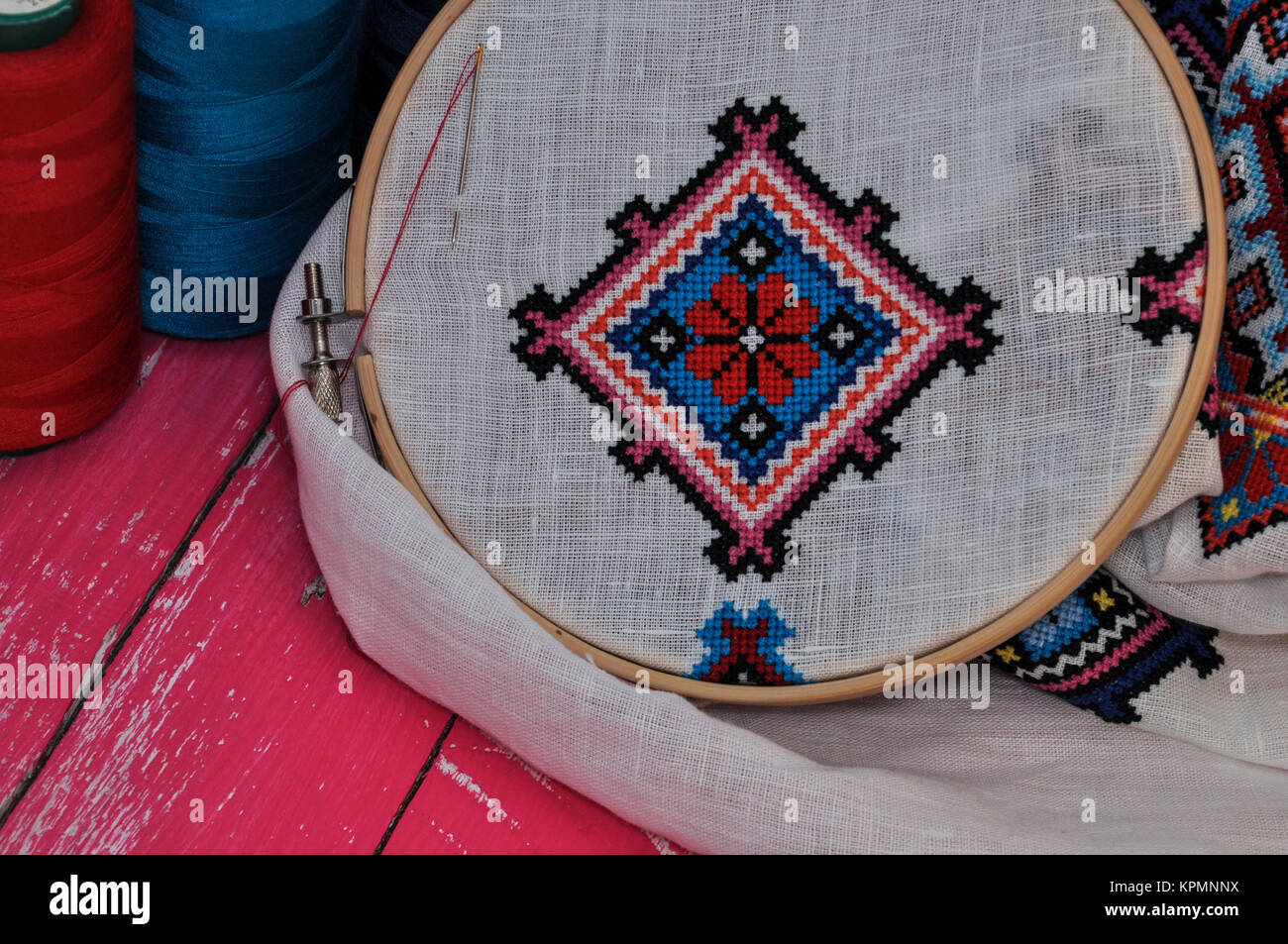 Items for embroidery Stock Photo - Alamy