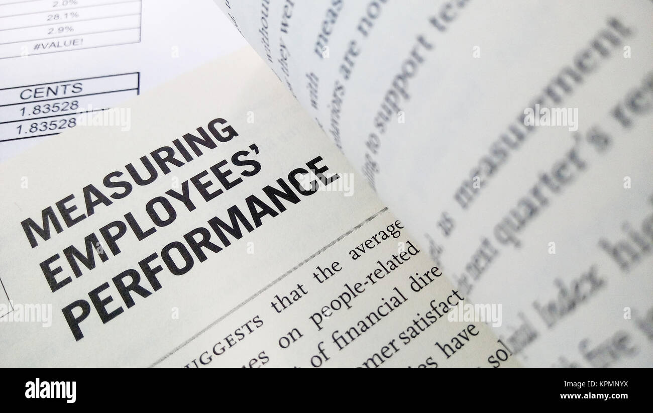 Measuring employee performance Stock Photo - Alamy