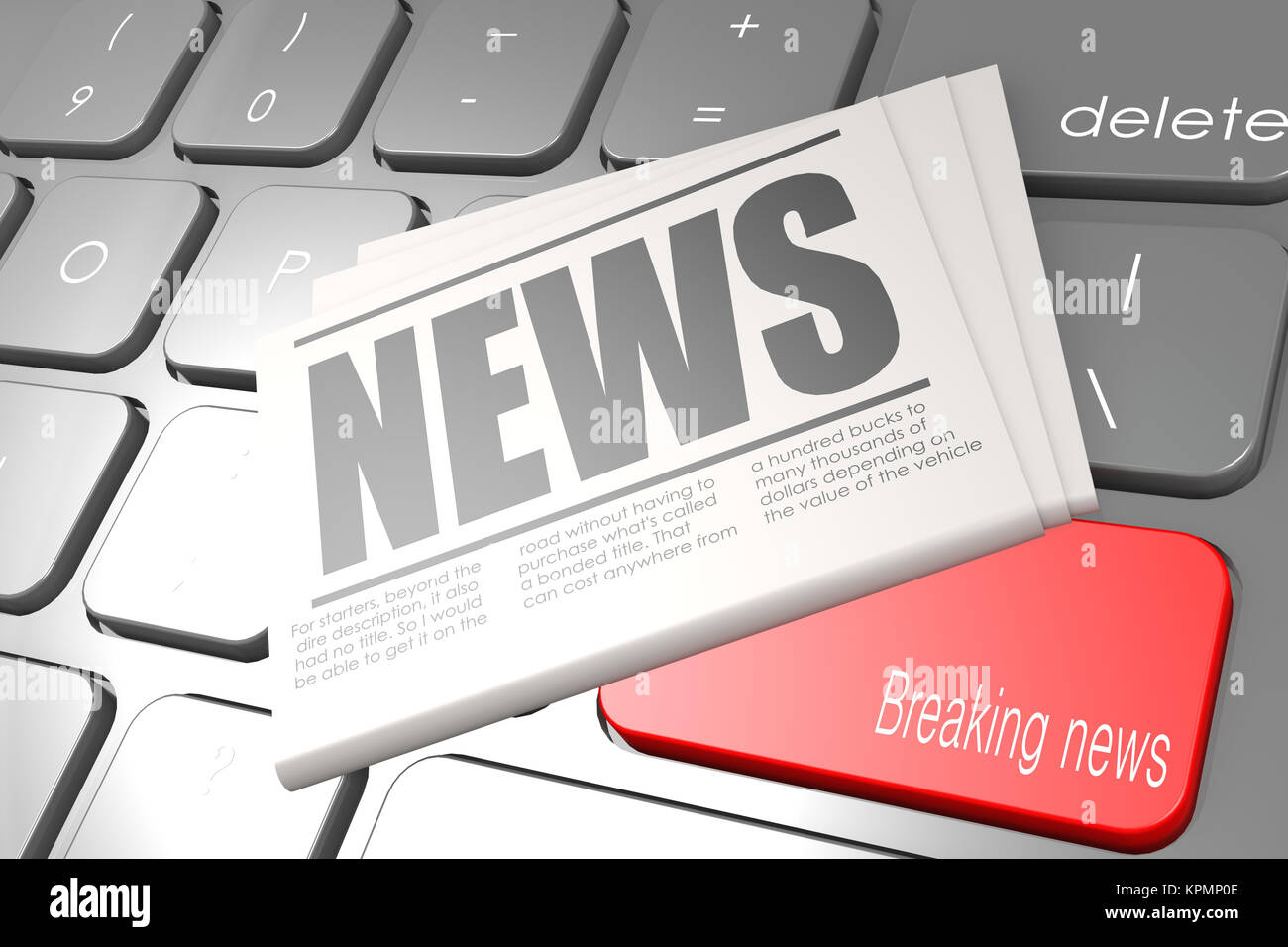 Computer keyboard with word breaking news Stock Photo - Alamy