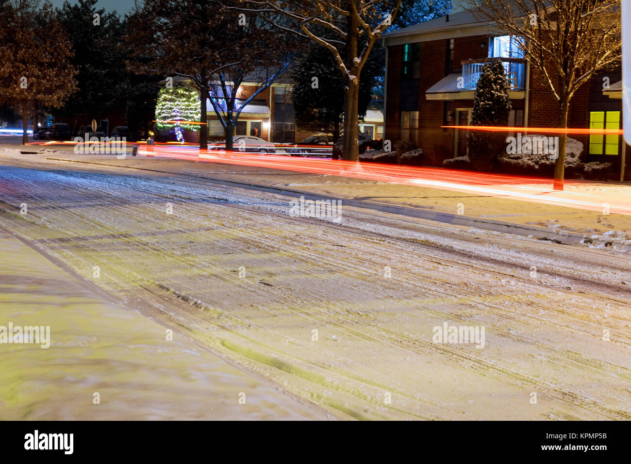 winter night road snow background winter night snow sleeping area Stock ...