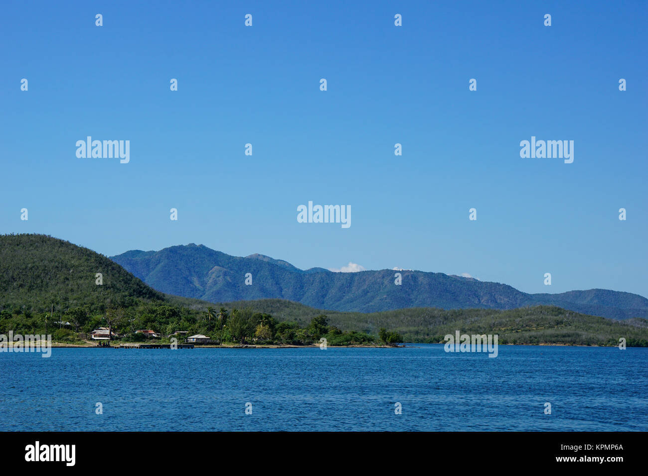 Overlooking the crystal clear sea Stock Photo - Alamy
