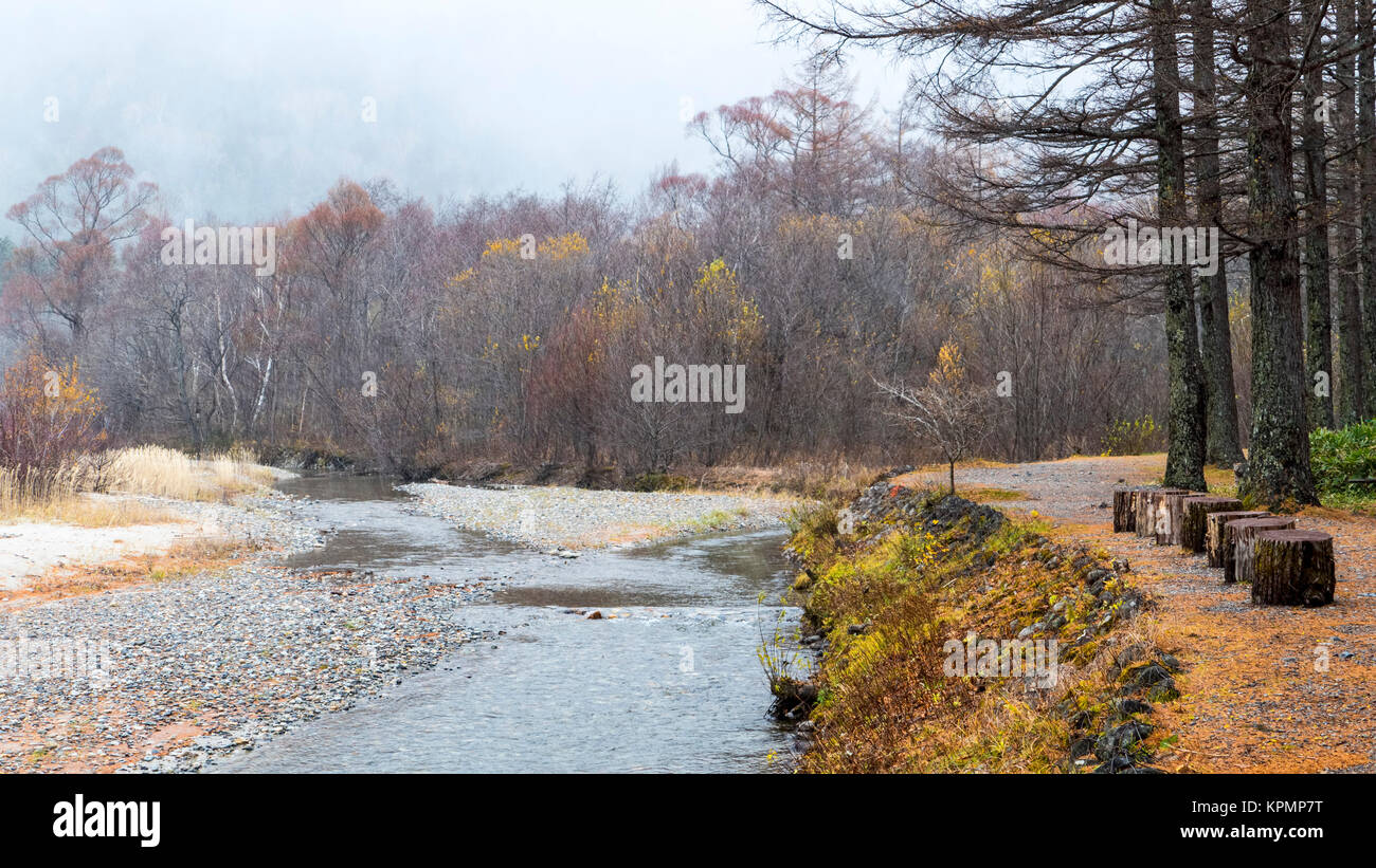 fall season of kamikochi national park, Japan Stock Photo - Alamy