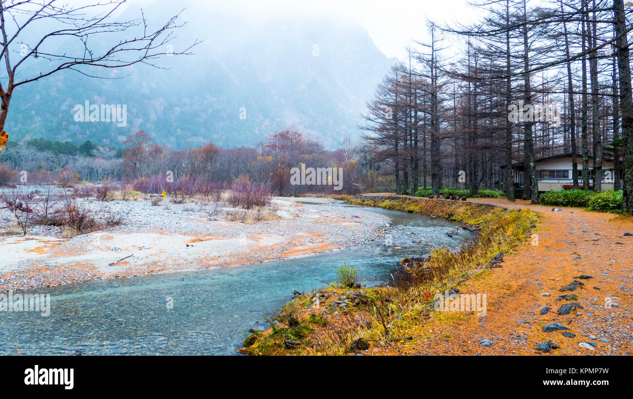fall season of kamikochi national park, Japan Stock Photo - Alamy