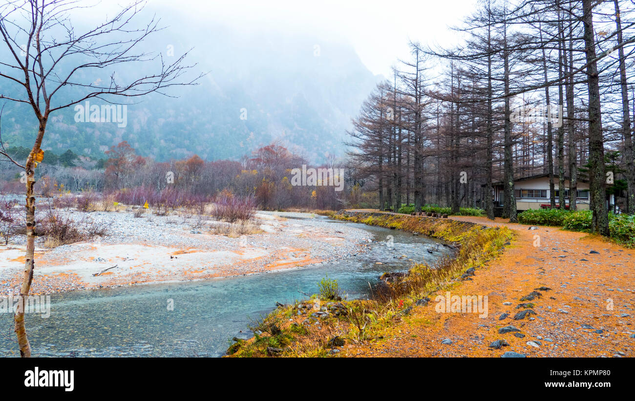 fall season of kamikochi national park, Japan Stock Photo - Alamy