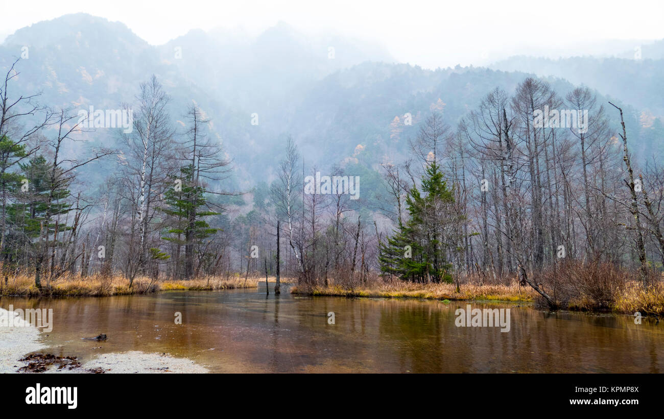 fall season of kamikochi national park, Japan Stock Photo - Alamy
