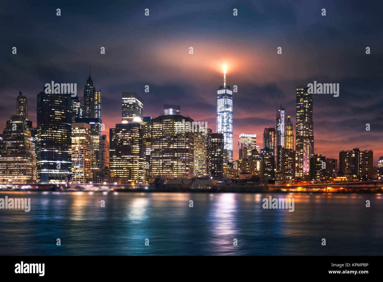 New York City lights Stock Photo - Alamy