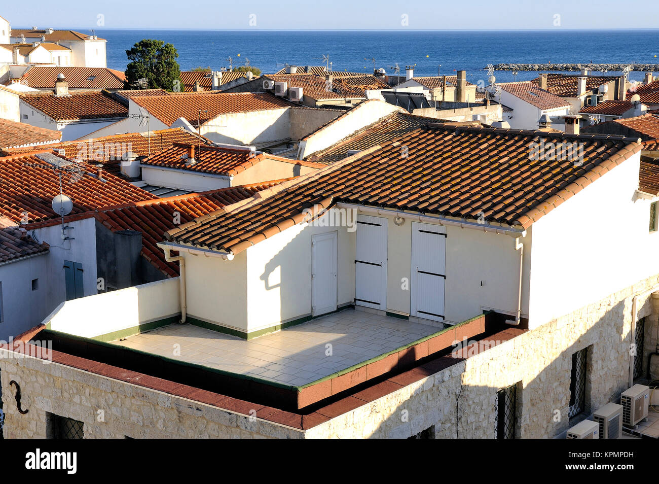 Apartment with a terrace Stock Photo - Alamy