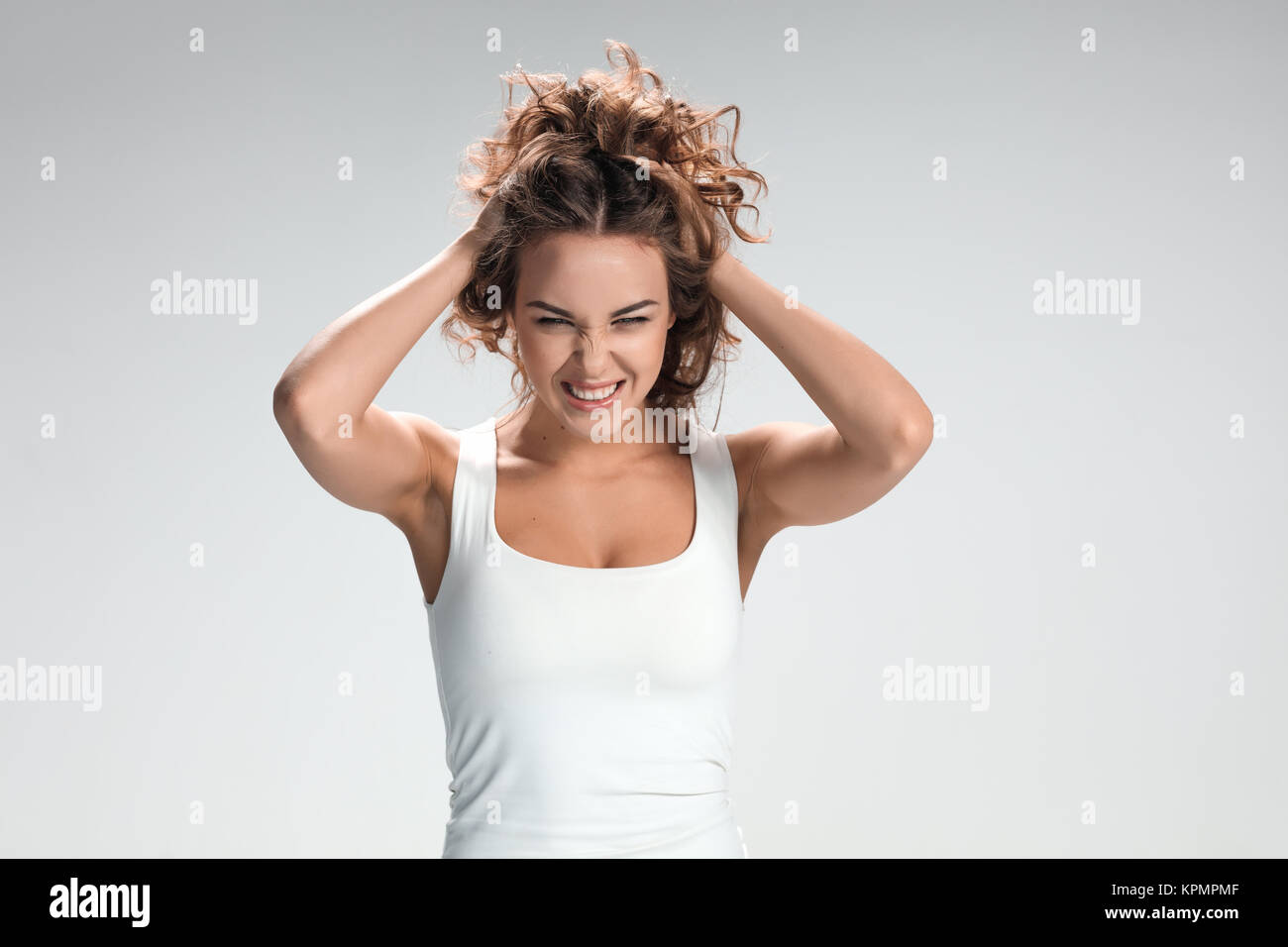 The portrait of violent and militant woman Stock Photo - Alamy