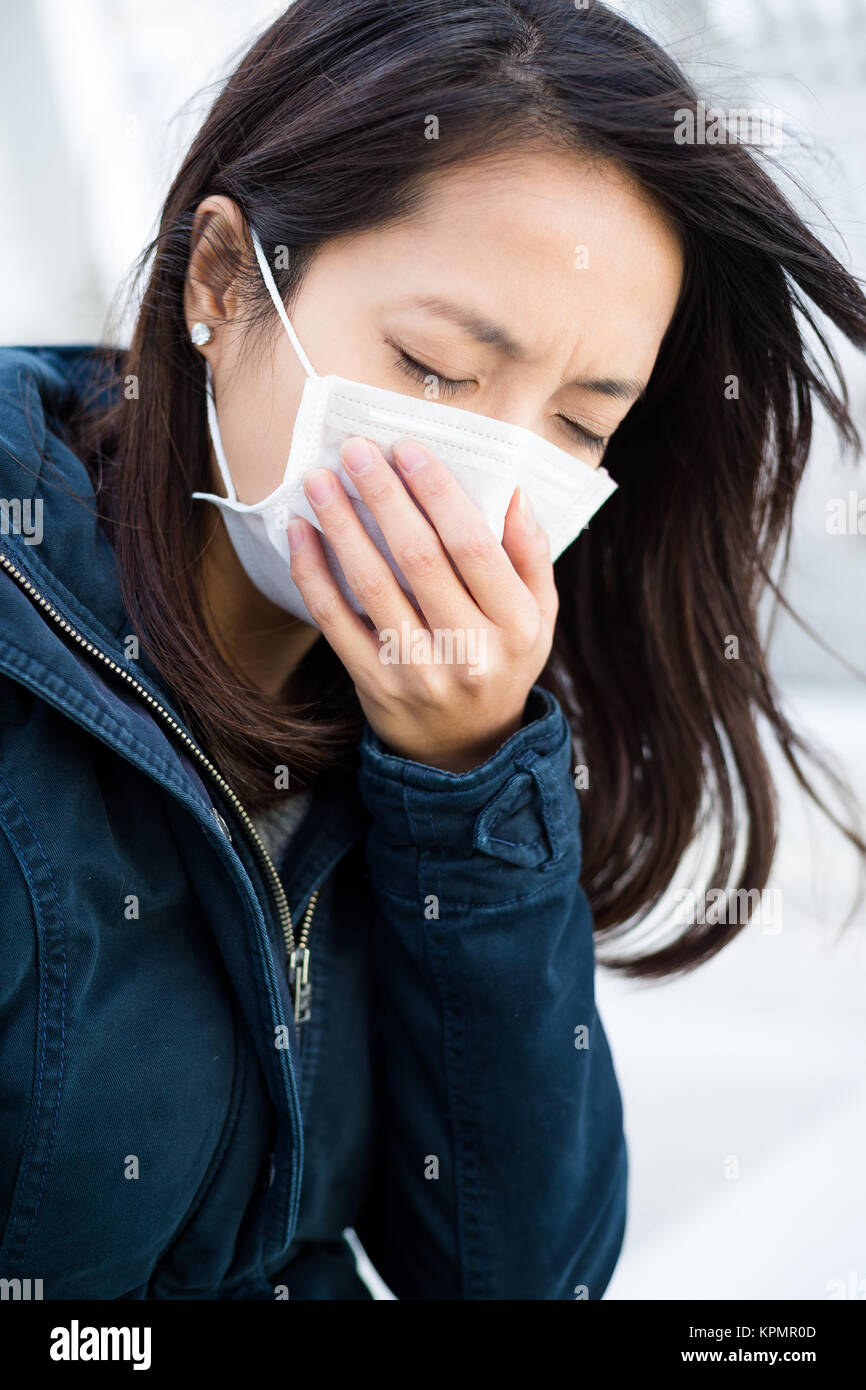 Woman wearing mask Stock Photo - Alamy