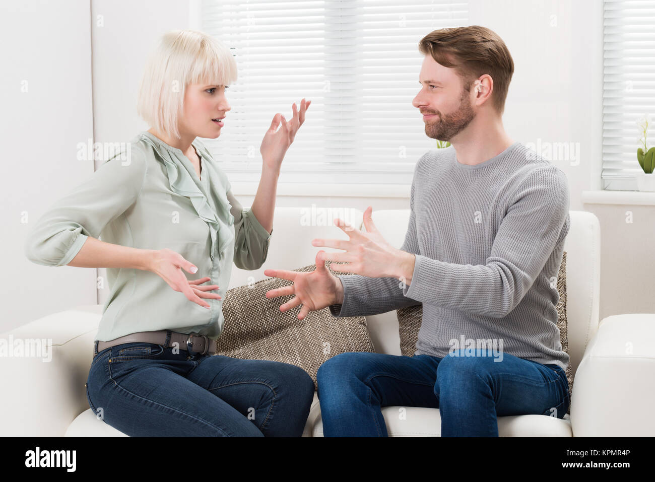 Couple Quarreling With Each Other Stock Photo - Alamy