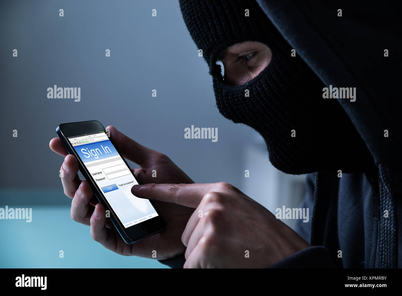 Hacker and phone hi-res stock photography and images - Alamy
