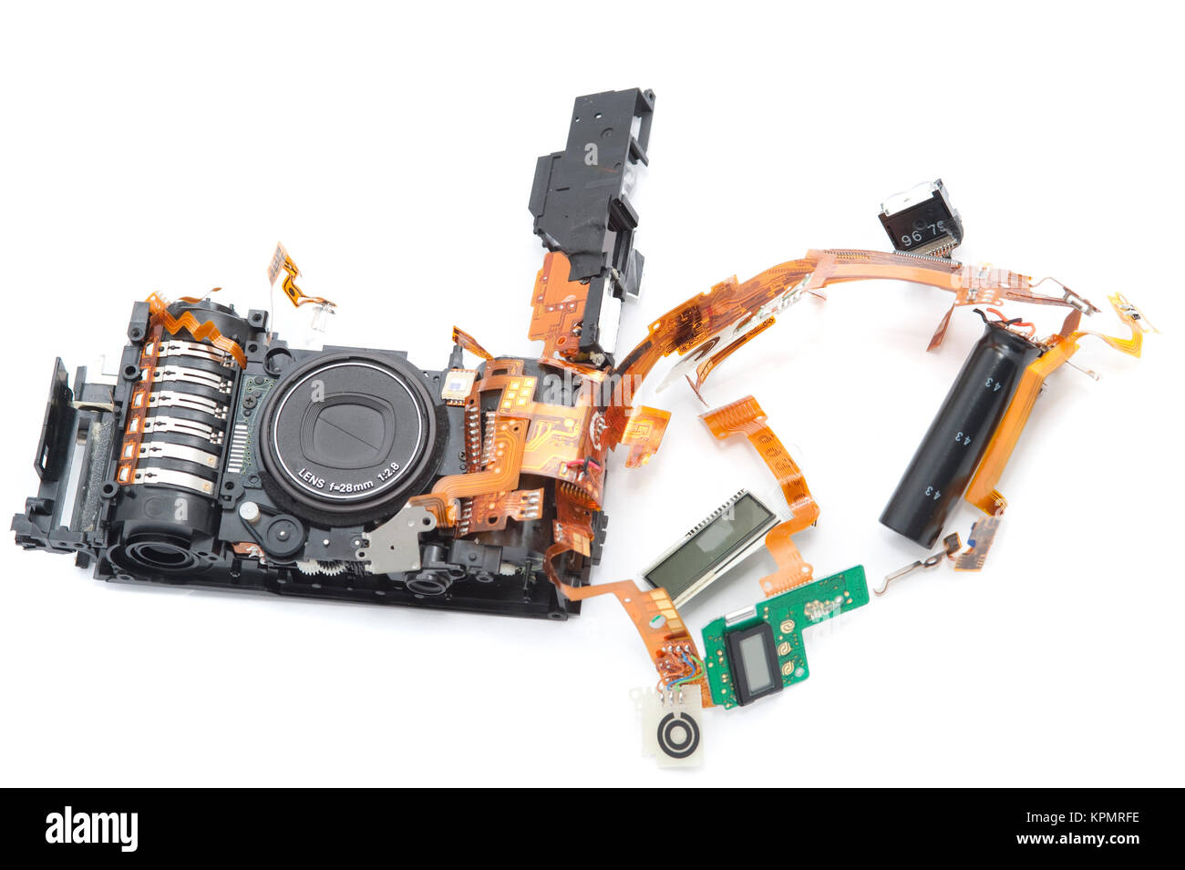 Disassembled digital camera with exposed lens Stock Photo - Alamy