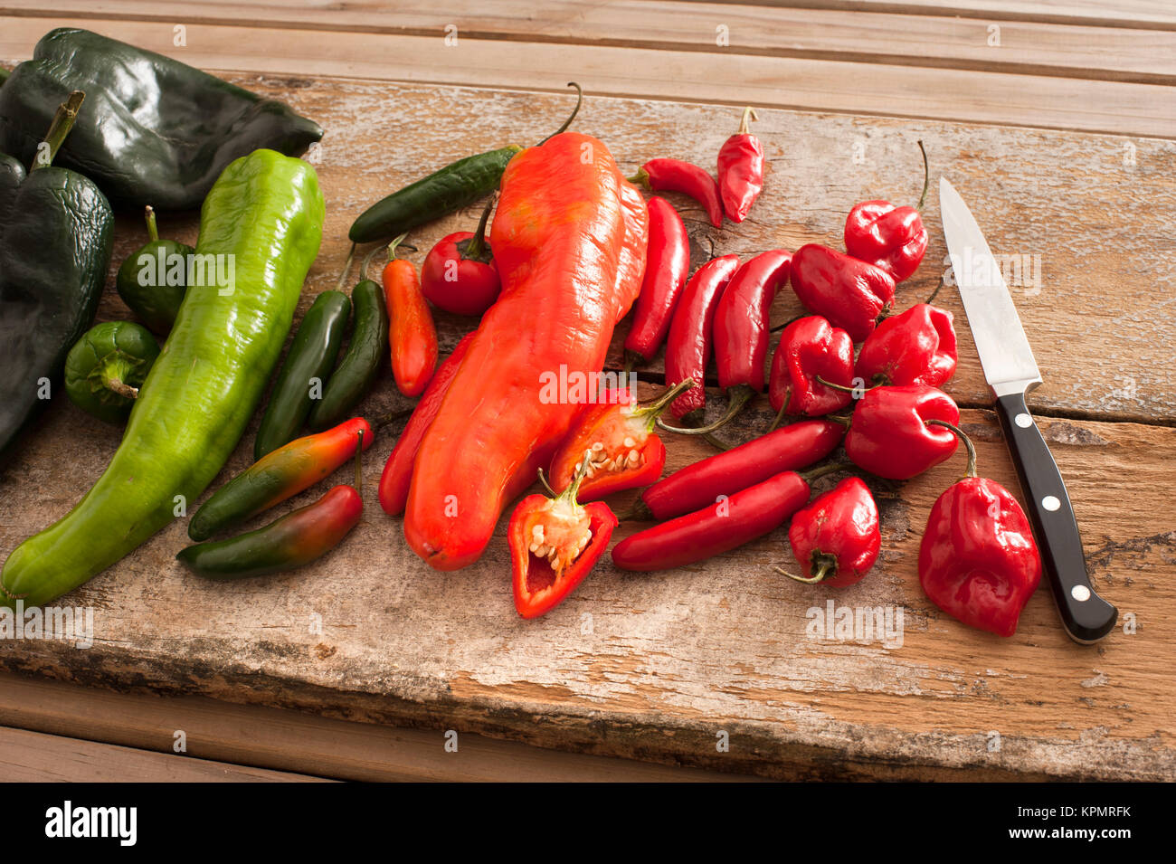 Assortment of colorful fresh peppers Stock Photo - Alamy