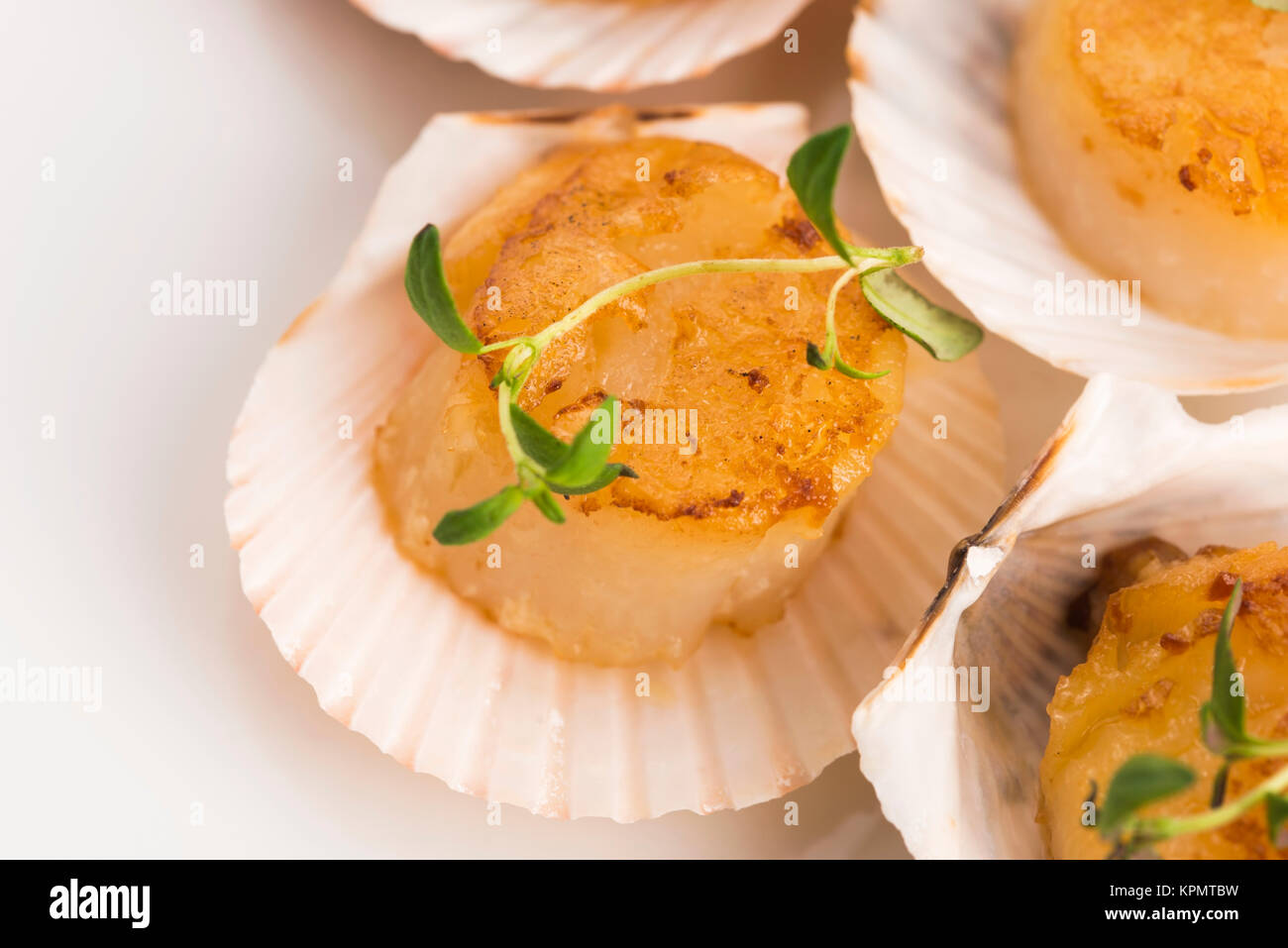 Baked scallops asparagus hi-res stock photography and images - Alamy