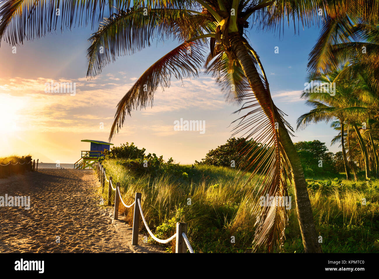 Lifeguard Tower, Miami Beach, Florida Stock Photo - Alamy