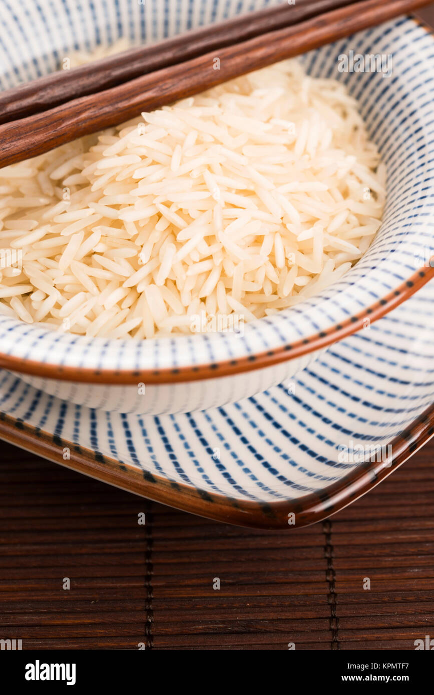 basmati rice in a bowl Stock Photo - Alamy