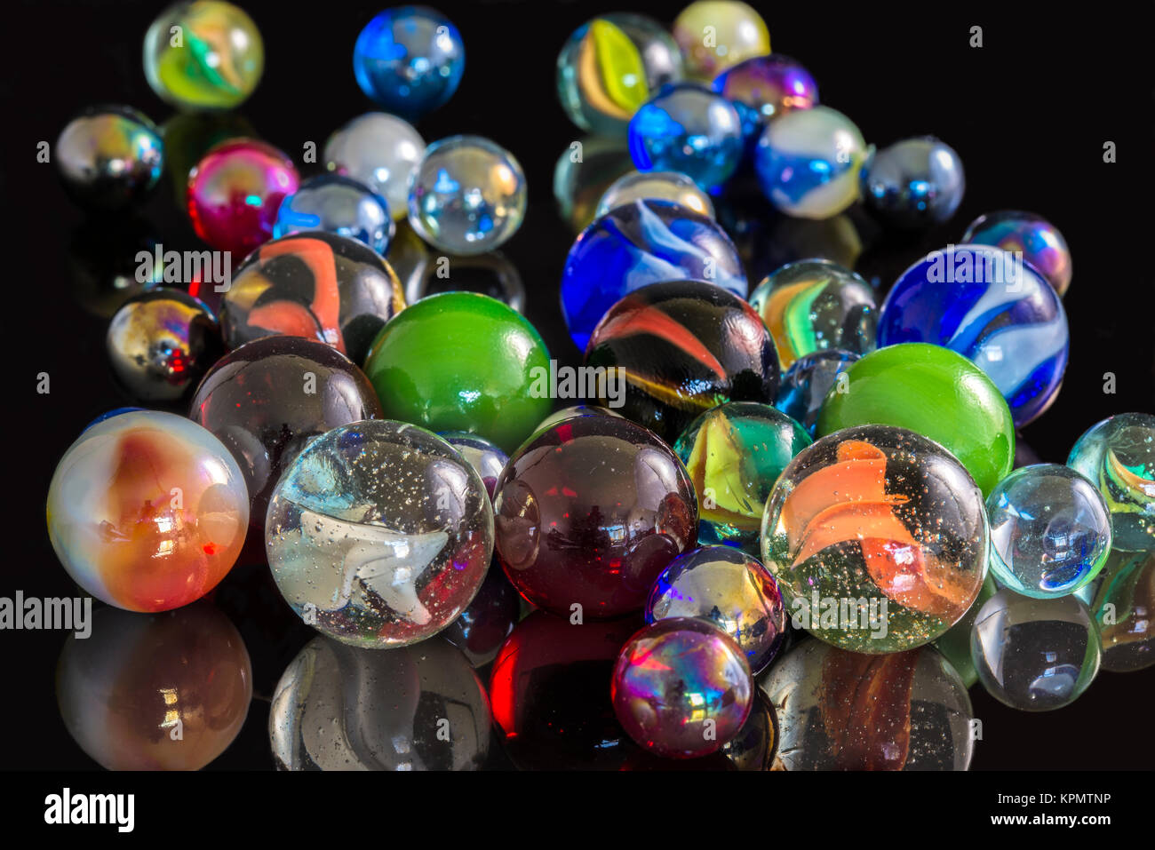 Various Glass Marbles Stock Photo - Alamy