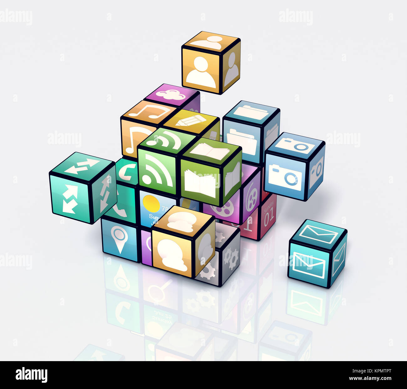 mobile apps icons Stock Photo - Alamy