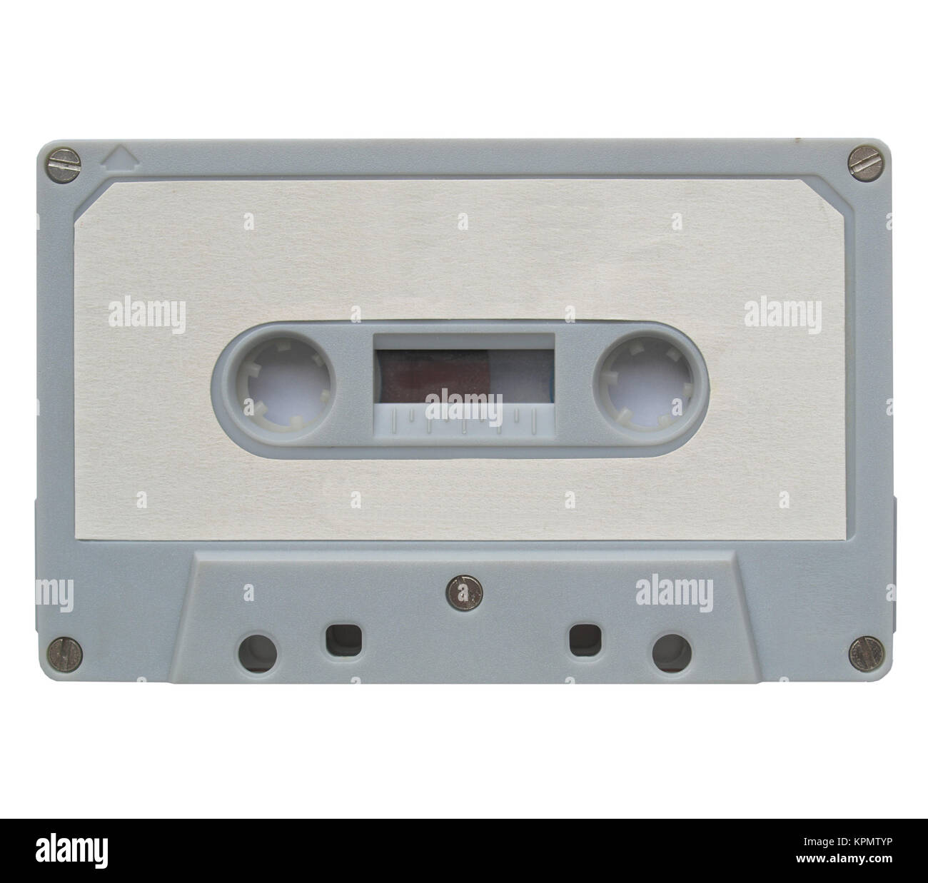 A magnetic audio tape cassette for music recording with blank label ...