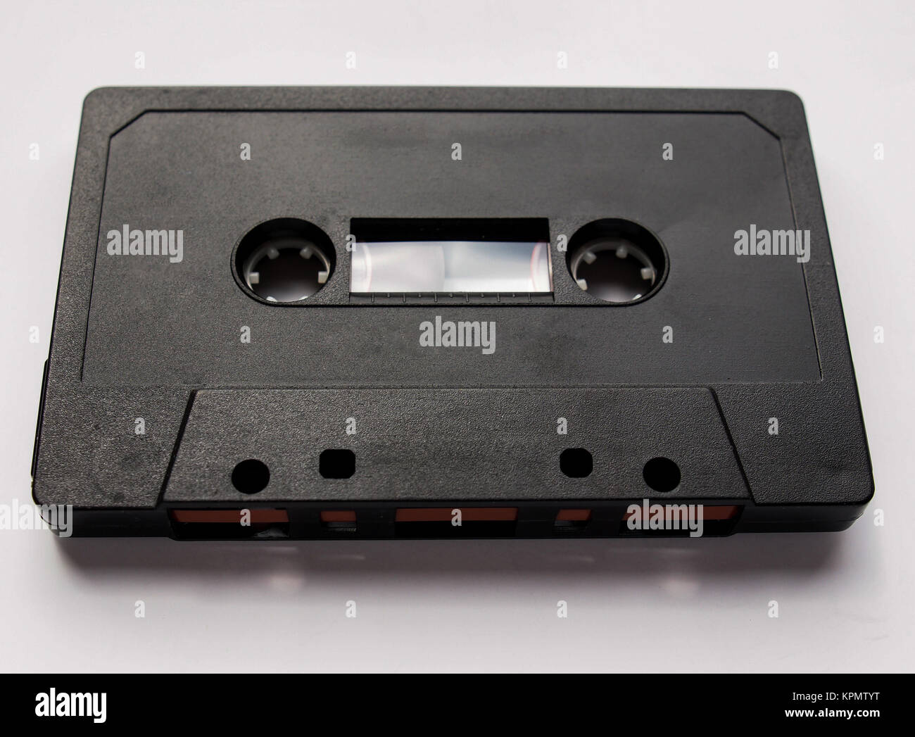 Black magnetic tape cassette for analog audio music recording Stock ...