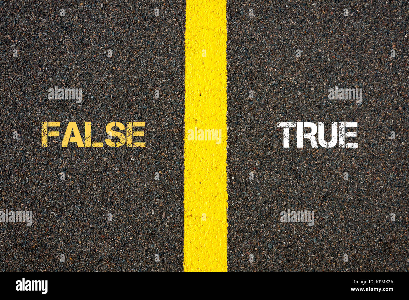 Message false versus true hi-res stock photography and images - Alamy