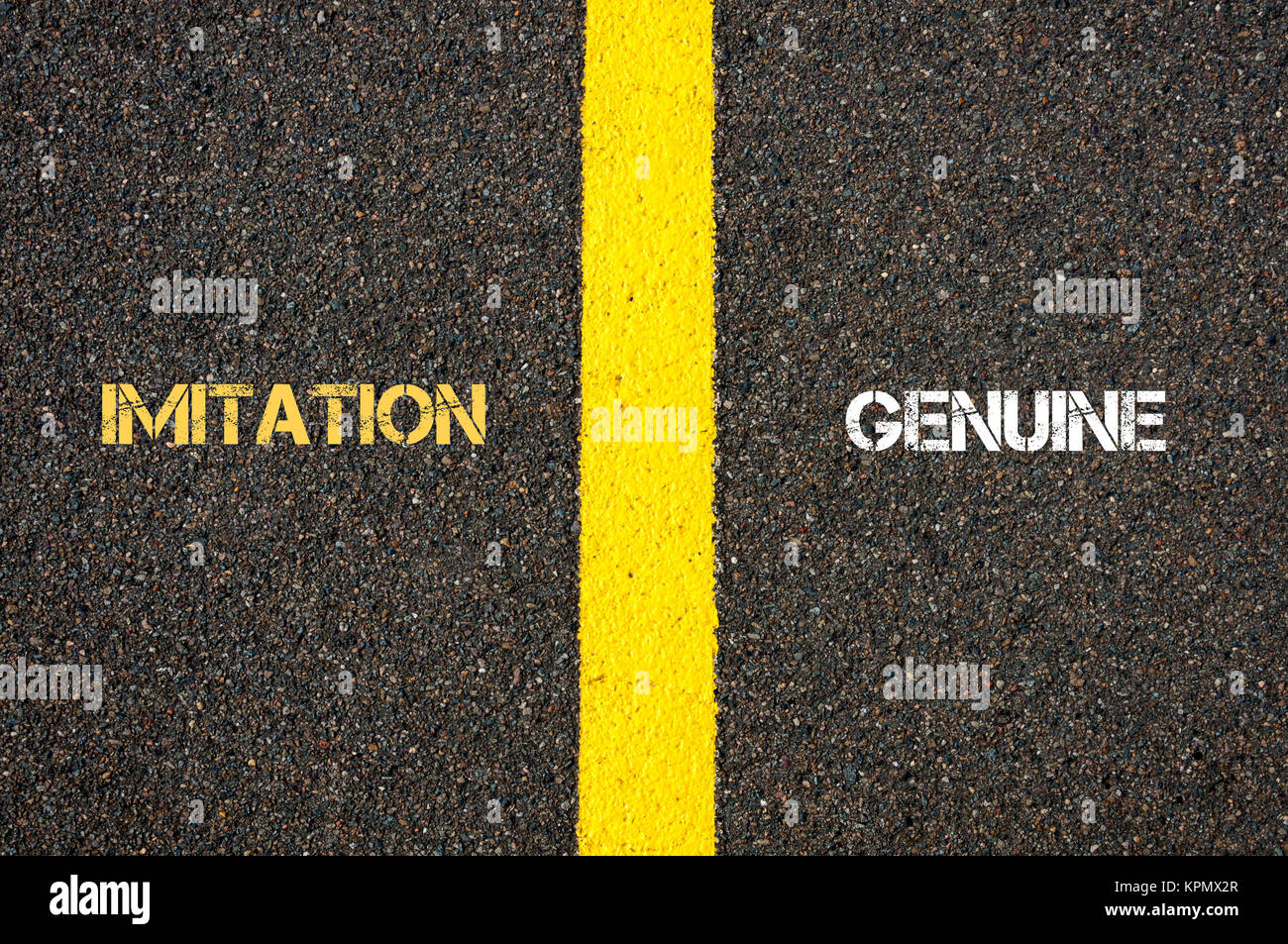 Antonym Concept Of IMITATION Versus GENUINE Stock Photo Alamy antonym-concept-of-imitation-versus-genuine-stock-photo-alamy
