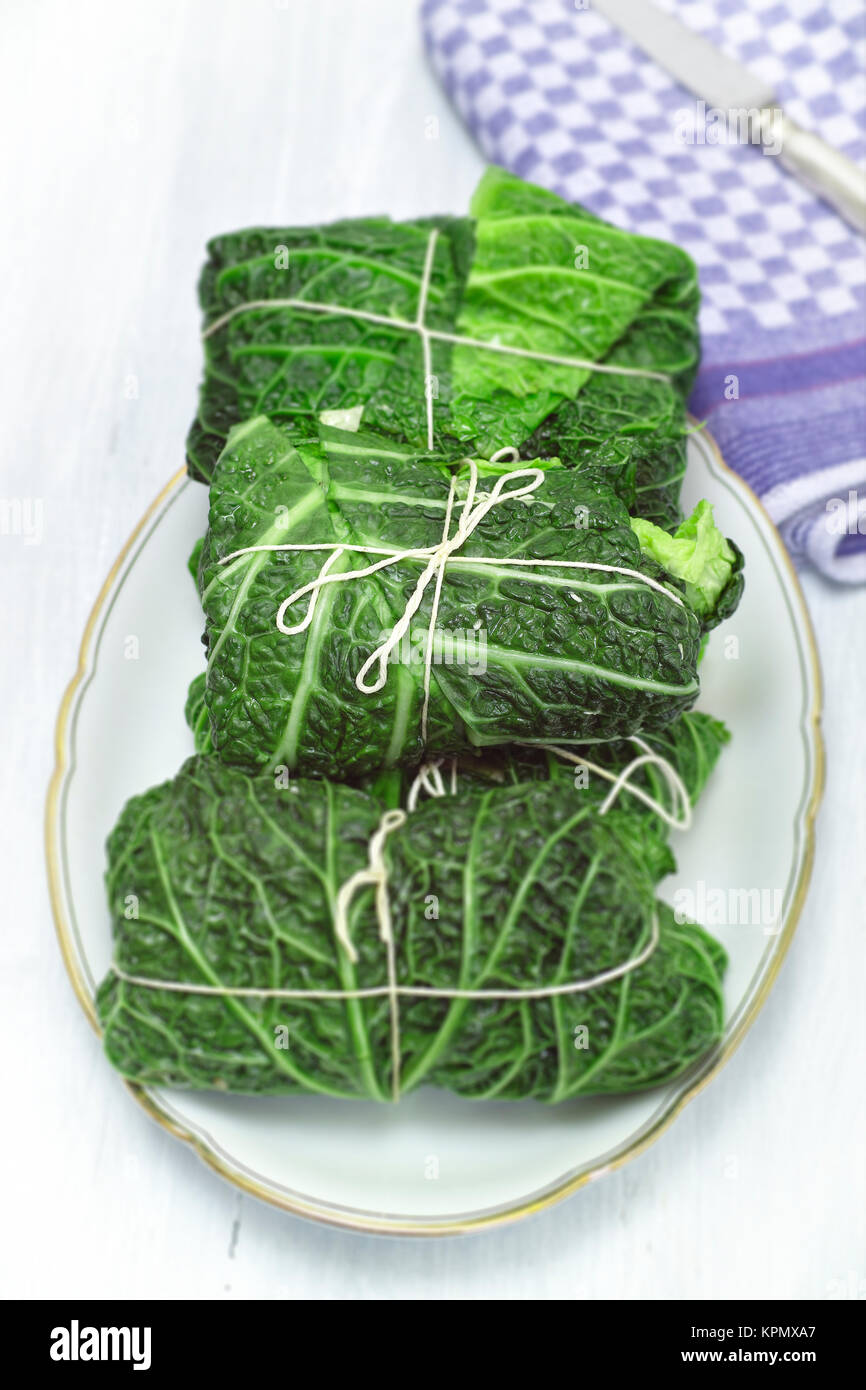 Savoy Cabbage rolls Stock Photo - Alamy