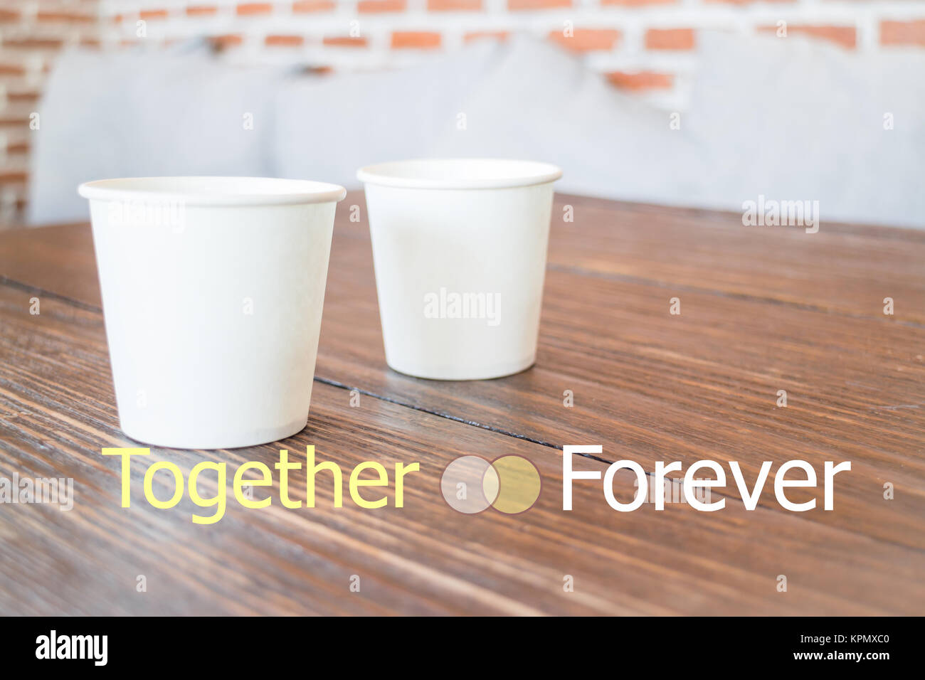 Together forever quote design poster Stock Photo - Alamy