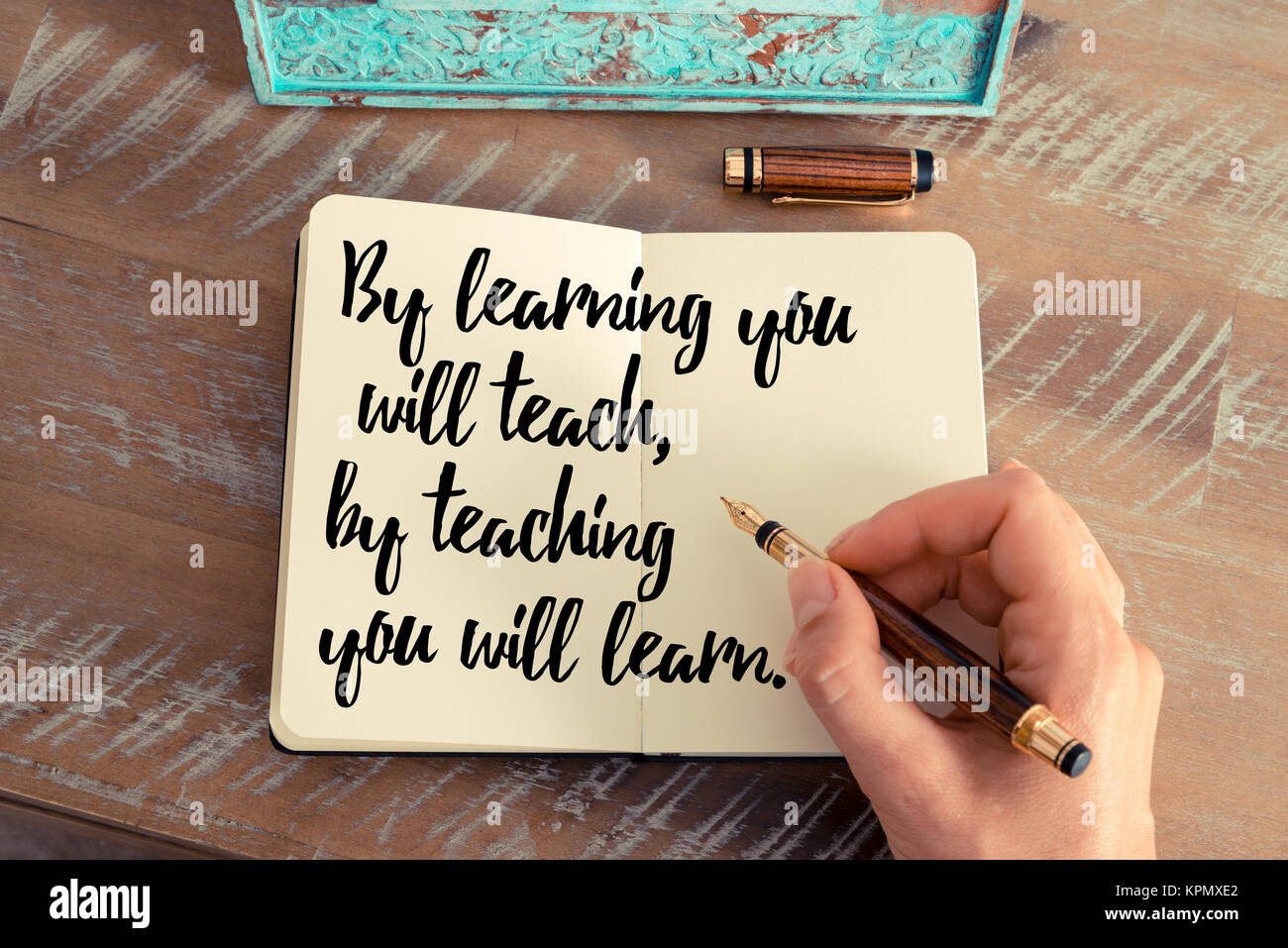 Handwritten quote as inspirational concept image Stock Photo - Alamy