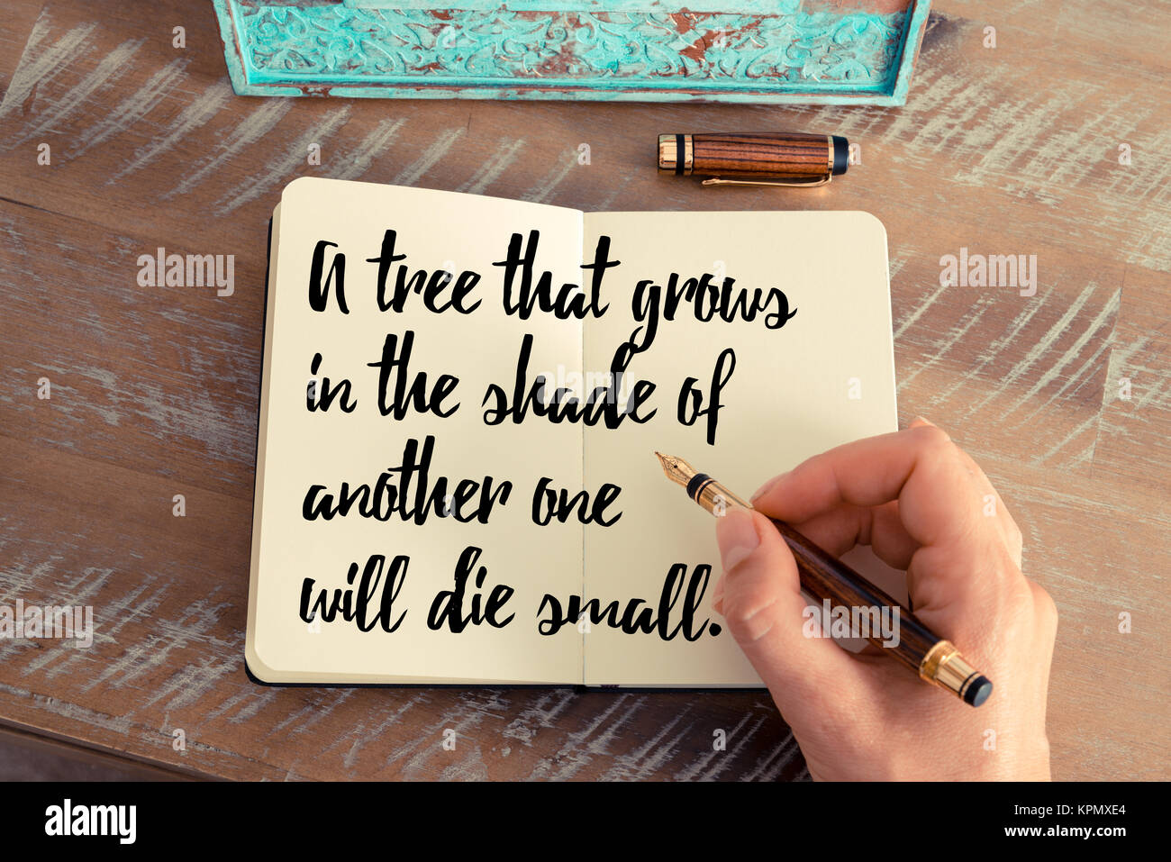 Handwritten quote as inspirational concept image Stock Photo - Alamy