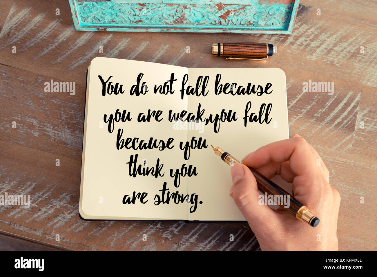 Handwritten quote as inspirational concept image Stock Photo - Alamy
