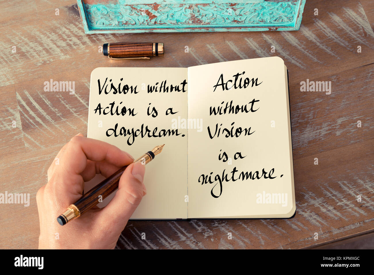 Handwritten quote as inspirational concept image Stock Photo - Alamy