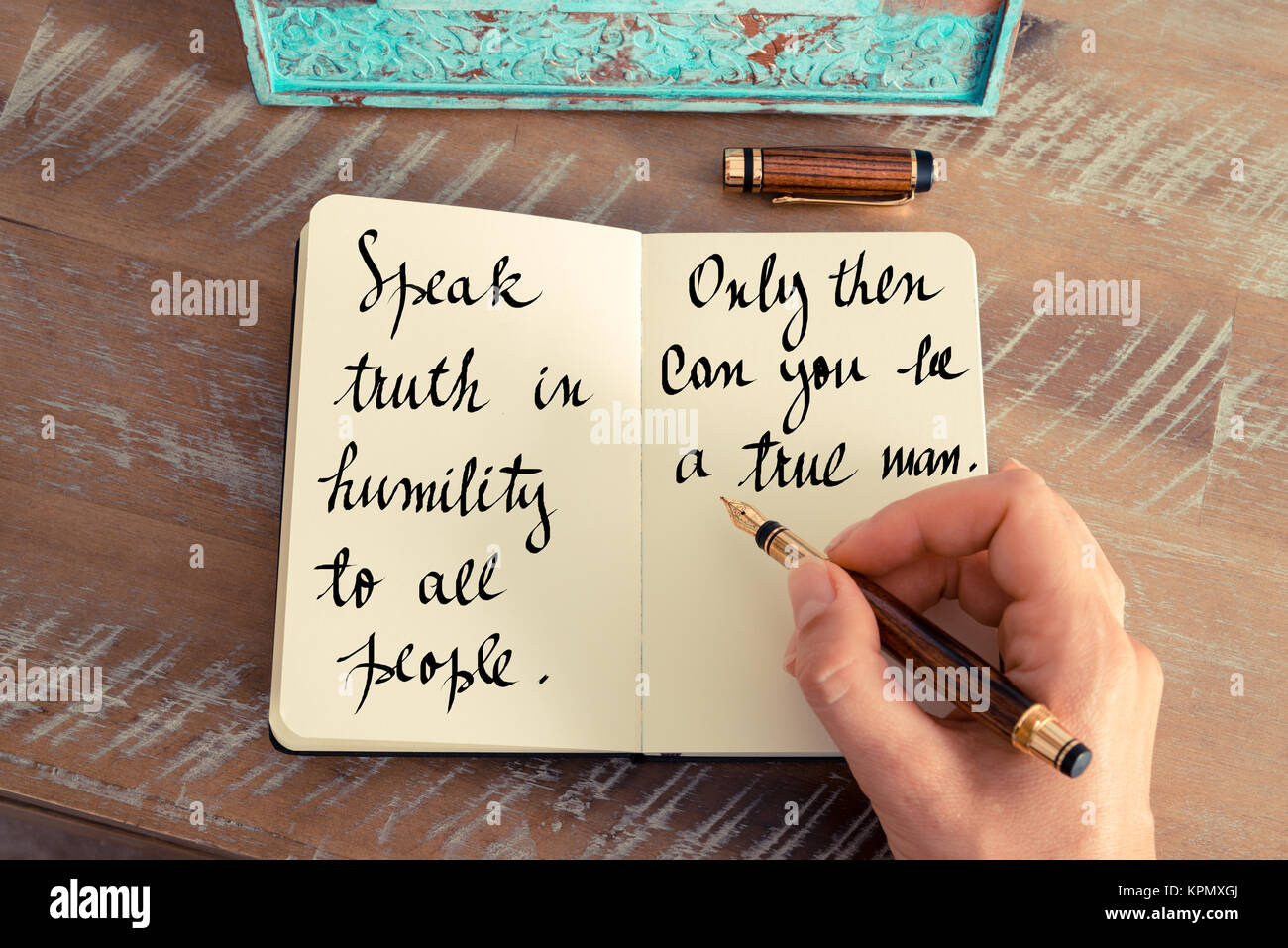 Handwritten quote as inspirational concept image Stock Photo - Alamy