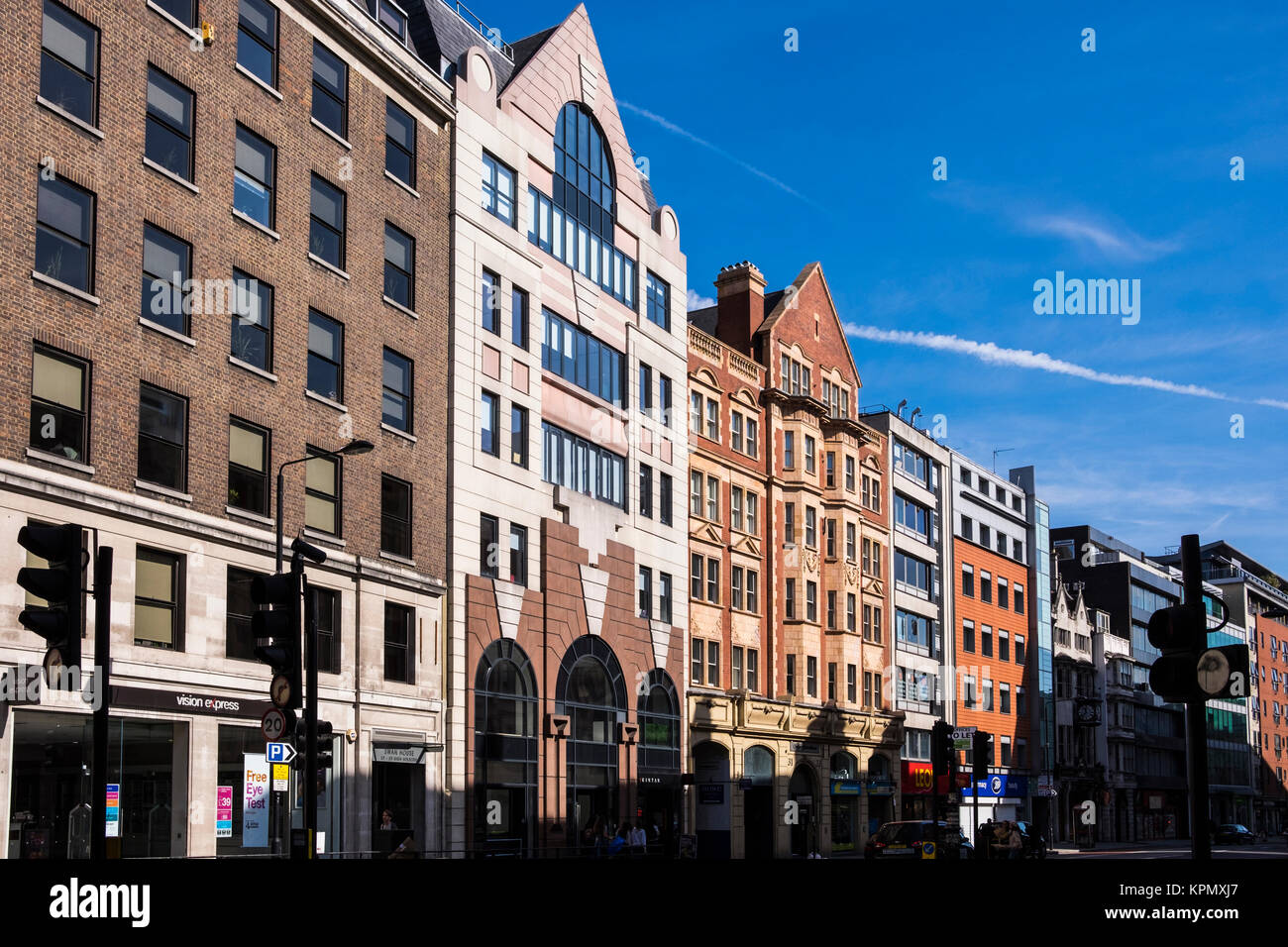 Buildings on the North side of High Holborn, Borough of Camden, London ...