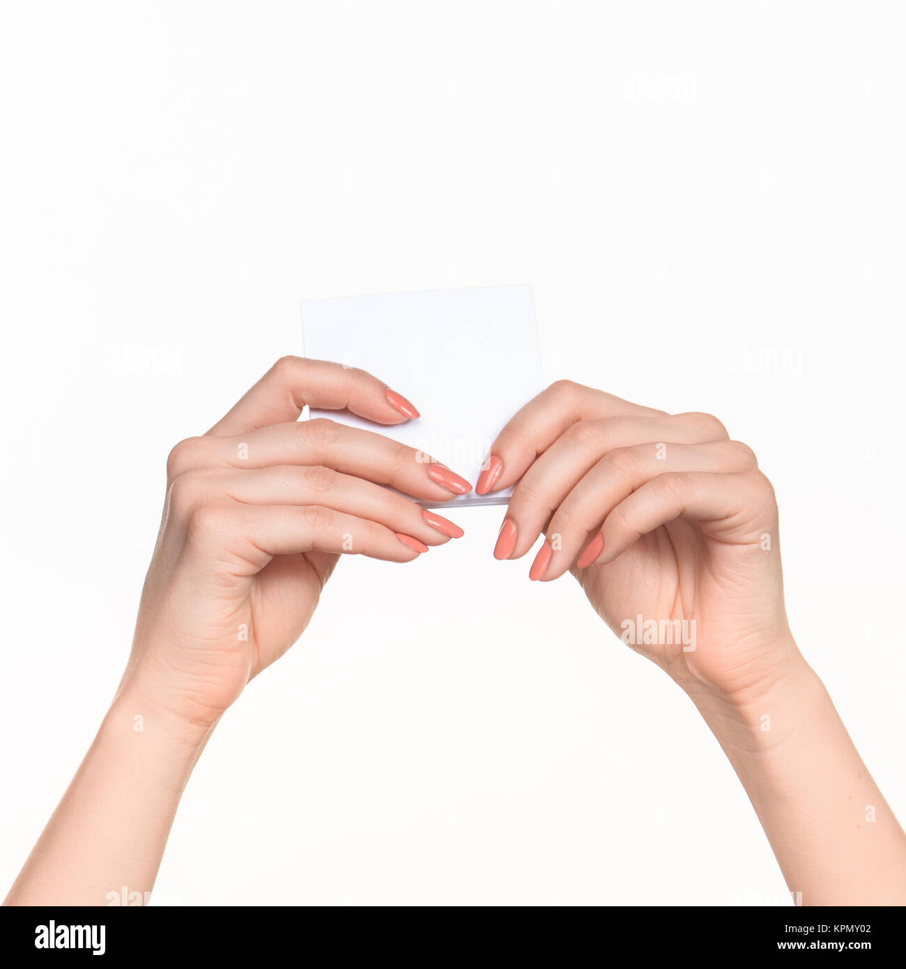 Female Hand Holding Paper