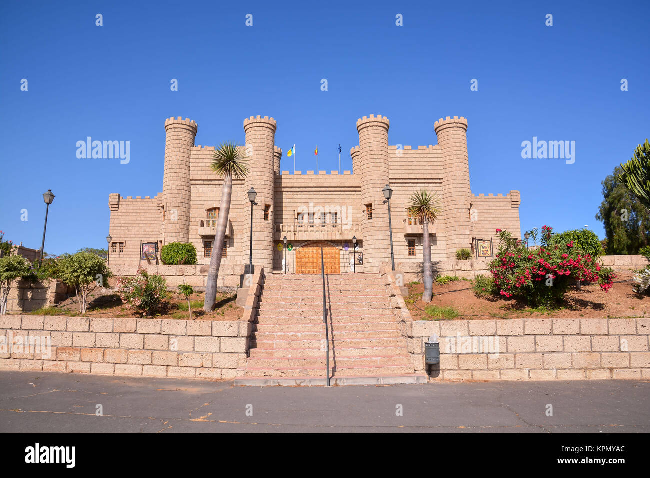 Picture Image of a Medieval Brown Castle Stock Photo - Alamy