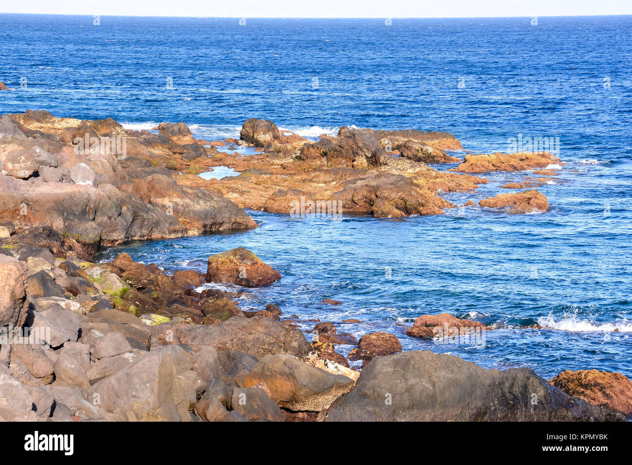 dry lava coast beach Stock Photo - Alamy