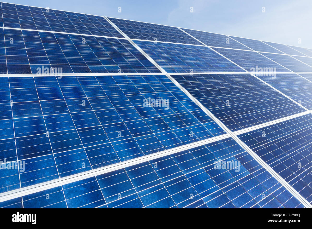 Solar panel with blue sky Stock Photo - Alamy
