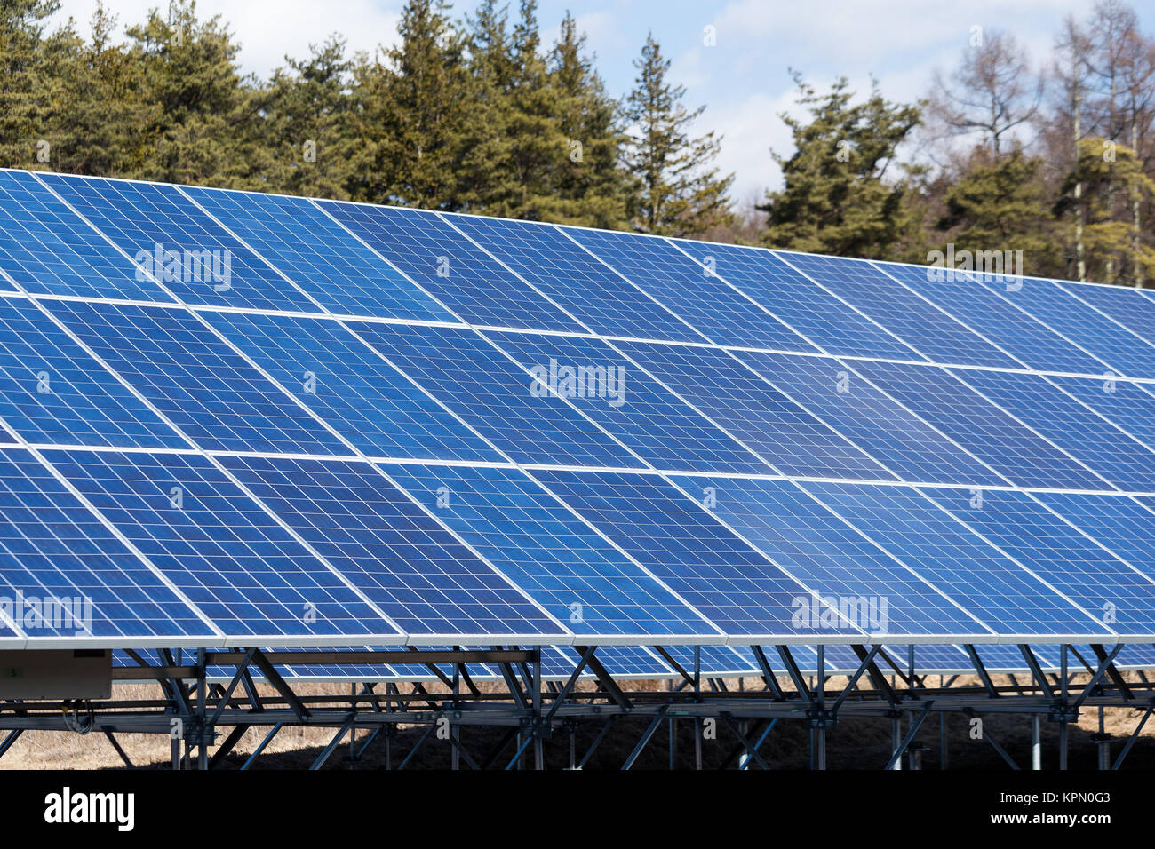 Solar panel station Stock Photo - Alamy