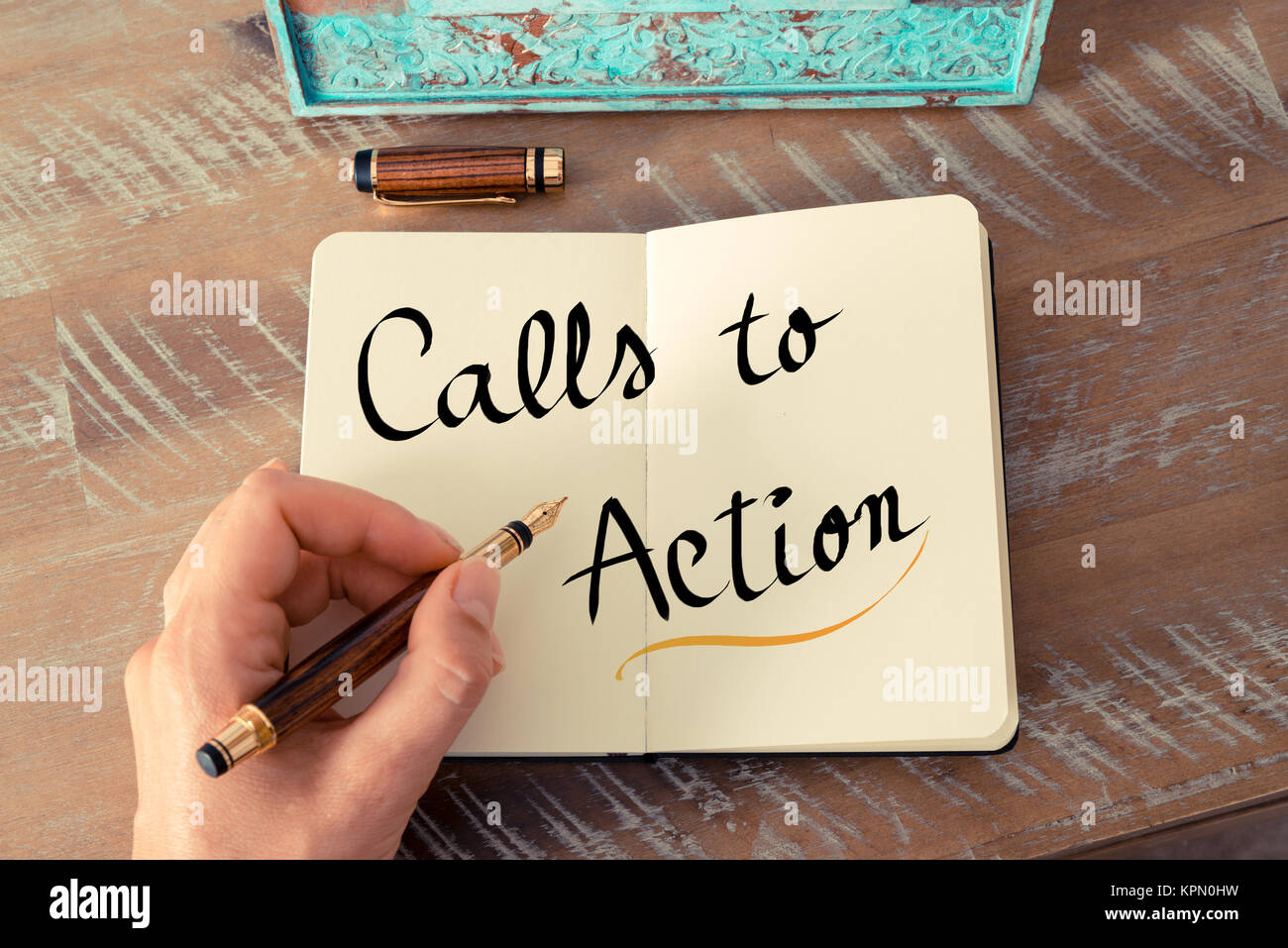 Written text Calls To Action Stock Photo - Alamy