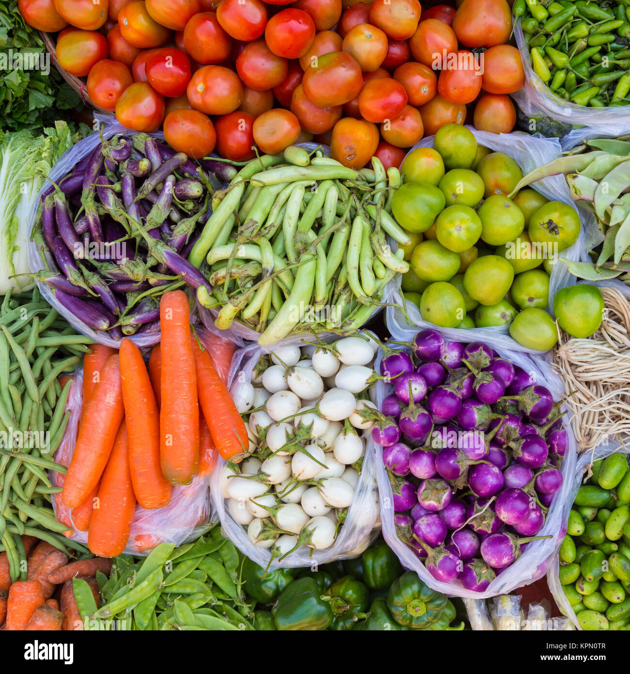 Colorful fresh fruits and vegetable Stock Photo - Alamy