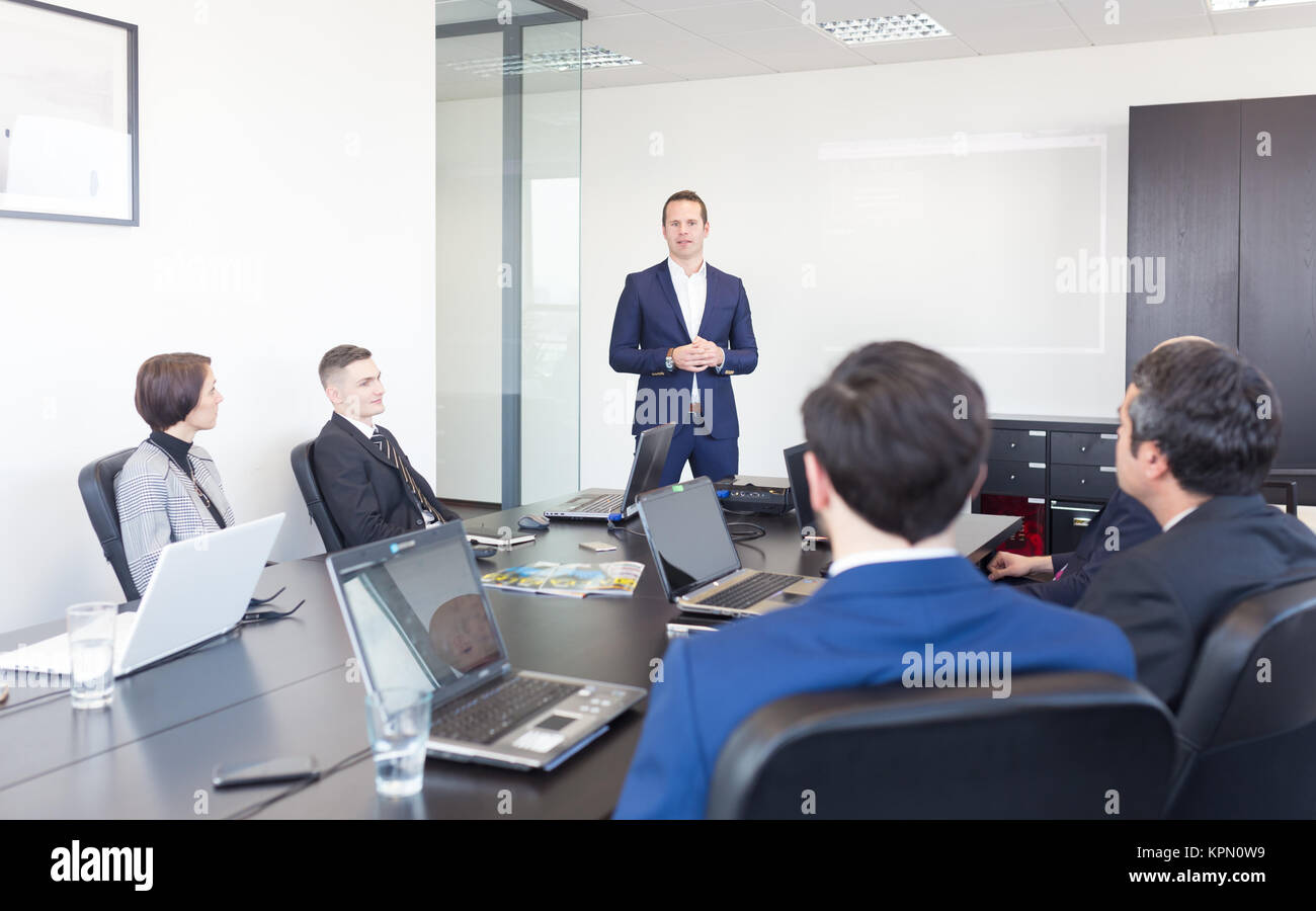 Corporate business team office meeting Stock Photo - Alamy