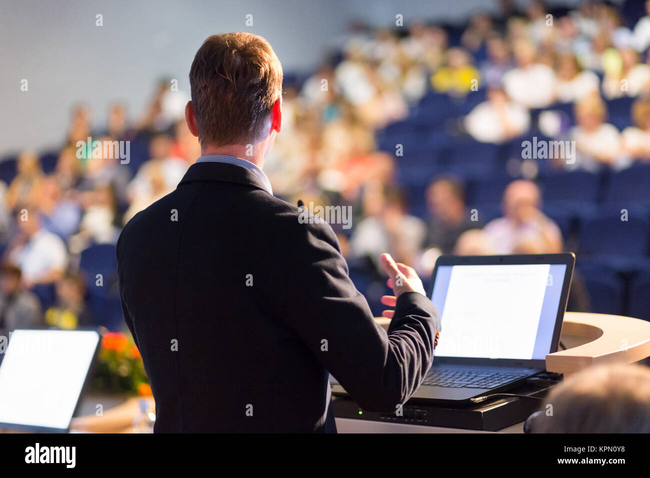 Speaker at Business Conference and Presentation Stock Photo - Alamy