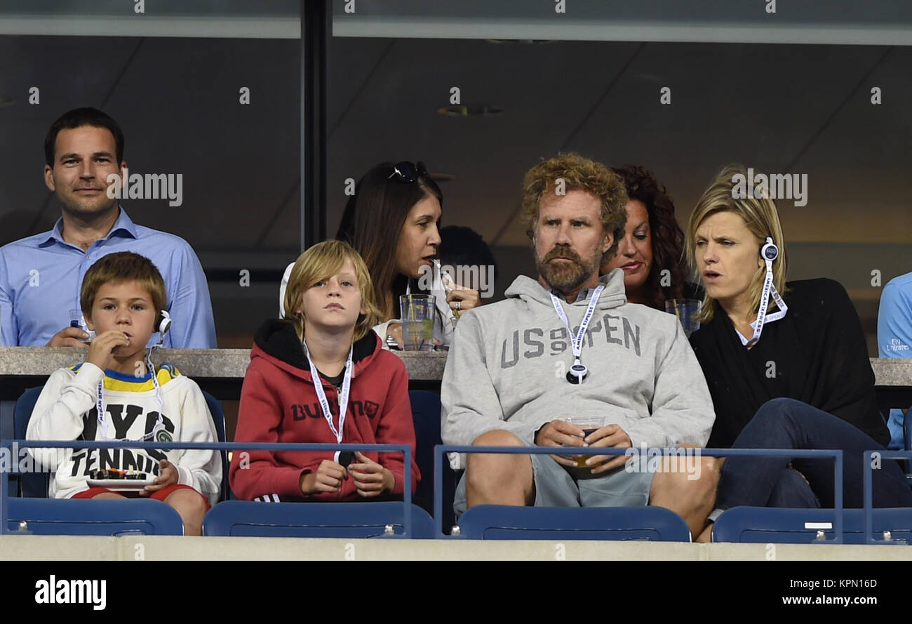 FLUSHING NY- AUGUST 29: Magnus Ferrell, Will Ferrell, Viveca Paulin ...